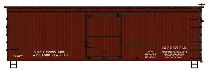 Accurail - 36' Double-Sheathed Wood Boxcar w/Steel Roof, Ends, Straight ...