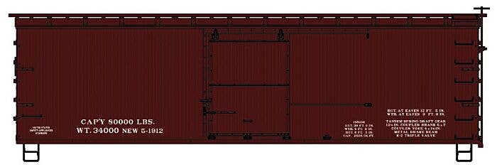 Accurail - 36' Double-Sheathed Wood Boxcar w/Steel Roof, Wood Ends ...