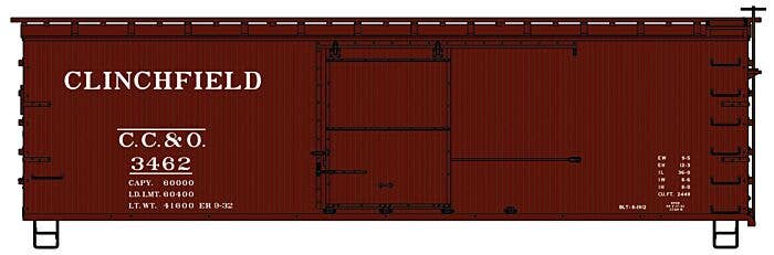 Accurail - 36' Double-Sheathed Wood Boxcar w/Steel Roof, Wood Ends ...
