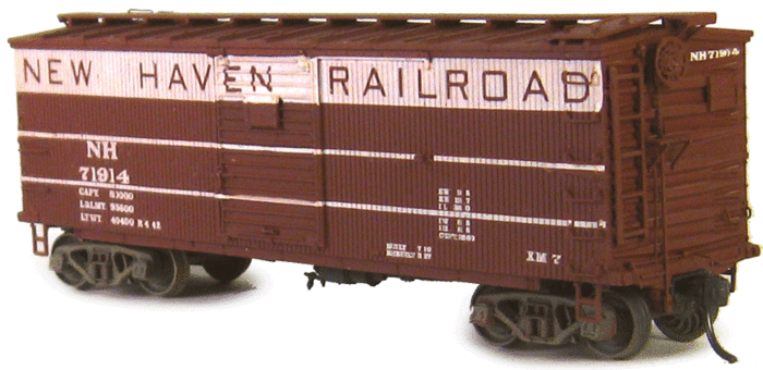 Funaro - 36' Rebuilt Wood Boxcar w/Steel Doors & Ends - Kit - New Haven ...