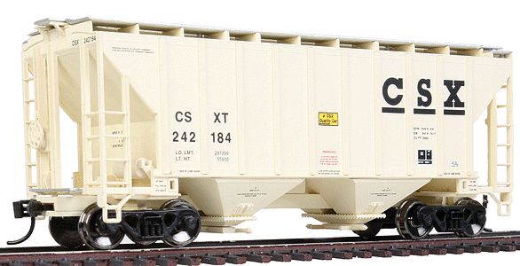 Walthers - 37' 2980 Cubic-Foot 2-Bay Covered Hopper - Ready to Run ...