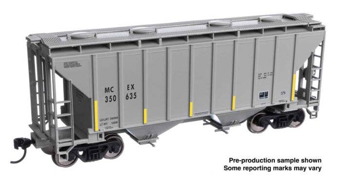 Walthers - 37' 2980 Cubic-Foot 2-Bay Covered Hopper - Ready to Run ...