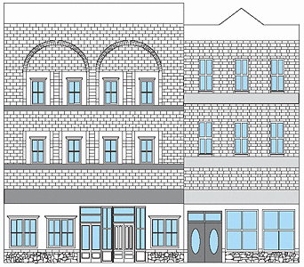 Sequoia - 3 Story, 2 Flat Building Kit - 135-4062