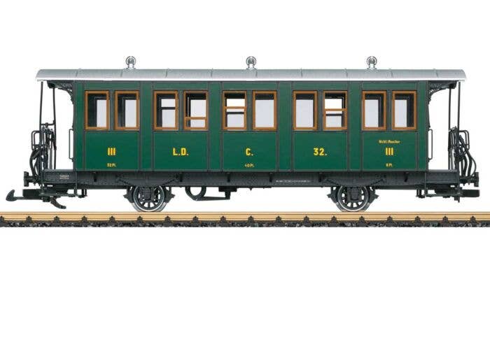 LGB - 3rd Class Coach - Ready to Run - Rhaetian Railway RhB C 32 (Era ...