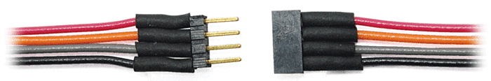 TCS - 4-Pin Micro Connector - .122 x .59 x .177" with 6" Wire Leads ...