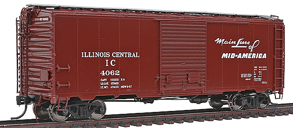 Laser-Art - 40' Boxcar w/8' Door Assembled - Illinois Central #1 - 181 ...