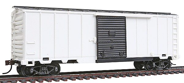 Model Pwr - 40' Boxcar w/Sliding Door - Unlettered (white) - 490-97960