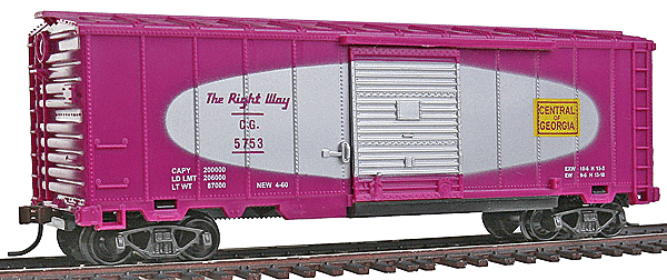 Model Pwr - 40' Boxcar w/Sliding Door - Central of Georgia - 490-97972