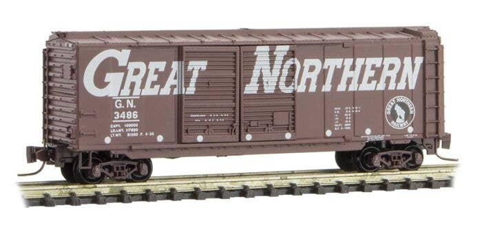 MicroTrain - 40' Double-Door Boxcar - Ready to Run - Great Northern ...