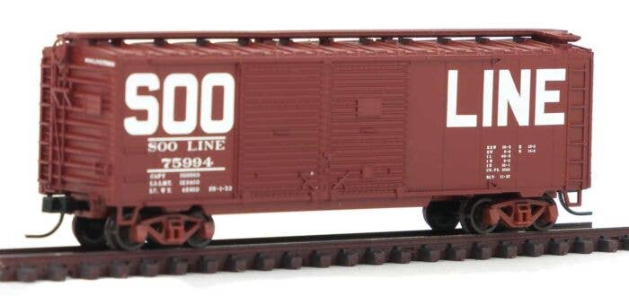 Atlas Trnm - 40' Double-Door Boxcar - Ready to Run - Soo Line #75994 ...