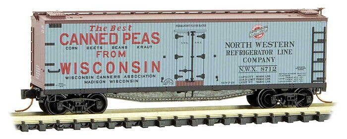 MicroTrain - 40' Double-Sheathed Wood Reefer with Vertical Brake Wheel ...