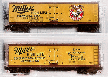 MicroTrain - 40' Double Sheathed Wood Reefer 2-pack - Miller Beer ...