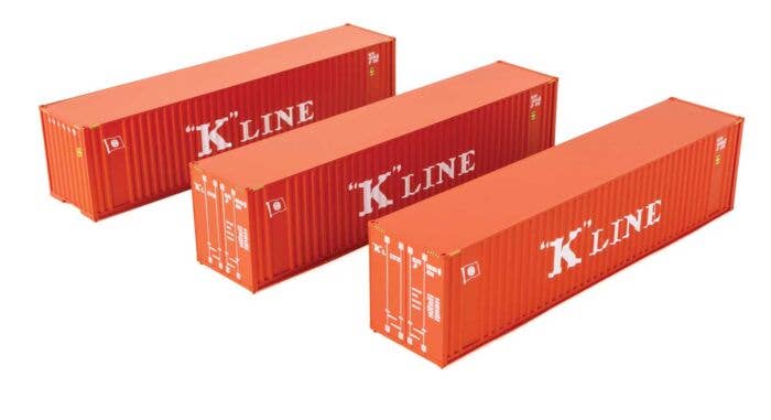 Walthers - 40' Flat Panel Container - 3-Pack - K-Line - 949-18204