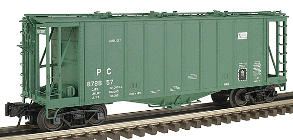 Atlas O - 40' GATX Airslide Hopper - 3-Rail - Penn Central - 151-6366