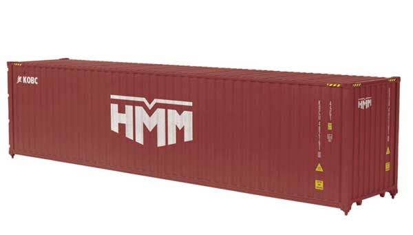 Atlas O - 40' High-Cube Container - Assembled - HMM KOCU (brown, white ...