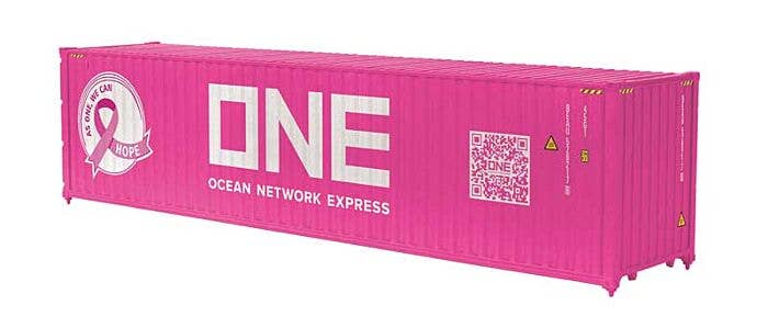 Atlas O - 40' High-Cube Container - Assembled - ONE (pink, Hope logo ...