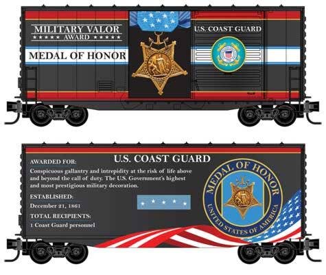 MicroTrain - 40' HyCube Boxcar - Ready to Run - Coast GuardMilitary ...