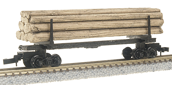 MicroTrain - 40' Modern Log Car w/New Load - Marklin(R) Couplers - 489 ...