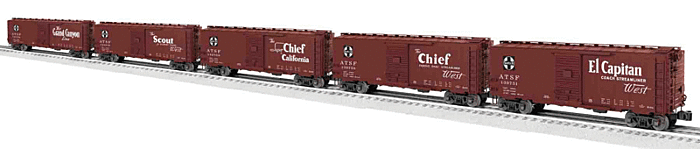 Lionel - 40' PS-1 Boxcar 5-Pack - 3-Rail - Ready to Run - Santa Fe ...