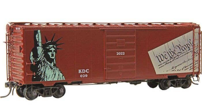 Kadee - 40' PS-1 Boxcar - Ready to Run - Patriotic Car KDC #029 (Boxcar ...