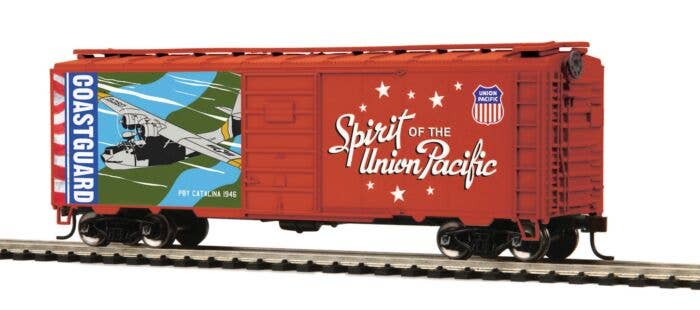MTH - 40' PS-1 Boxcar - Ready to Run - Union Pacific (Coast Guard ...