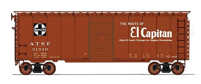 Intermount - 40' PS-1 Boxcar - Ready to Run - Santa Fe (Boxcar Red ...