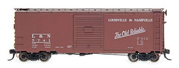 Intermount - 40' PS-1 Boxcar - Ready to Run - L&N Boxcar Red with white ...