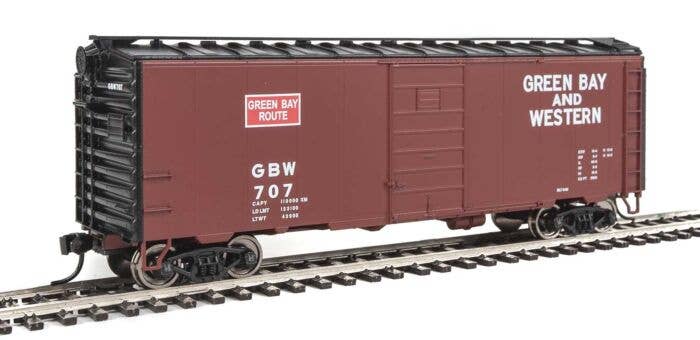 Walthers - 40' PS-1 Boxcar - Ready to Run - Green Bay & Western #707 ...