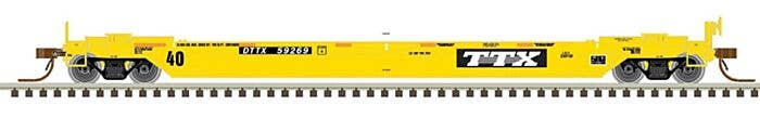 Atlas - 40' Rebuilt Well Car - Ready to Run - TTX 59258 (yellow, black ...