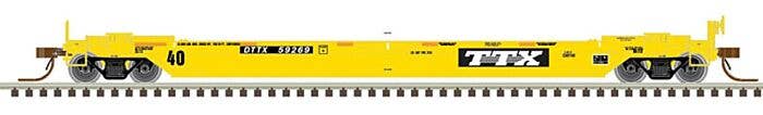 Atlas - 40' Rebuilt Well Car - Ready to Run - TTX 59373 (yellow, black ...