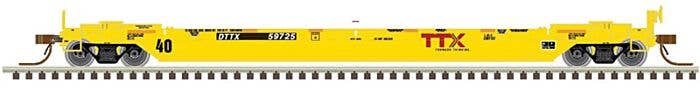 Atlas - 40' Rebuilt Well Car - Ready to Run - TTX 59923 (yellow, black ...