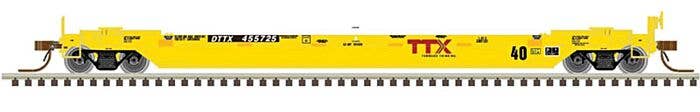 Atlas - 40' Rebuilt Well Car - Ready to Run - TTX 59837 (yellow, black ...