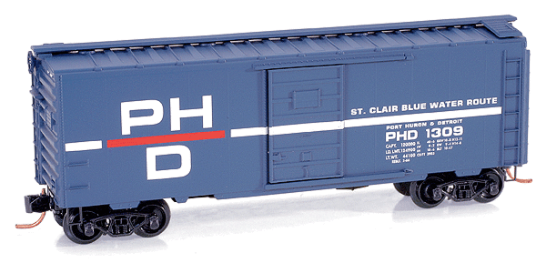 MicroTrain - 40' Single-Door Boxcar - Port Huron & Detroit #1309 - 489 ...