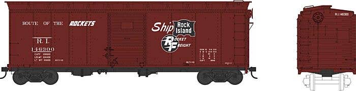 Bowser - 40' Single-Door Boxcar - Ready to Run - Rock Island #146324 ...