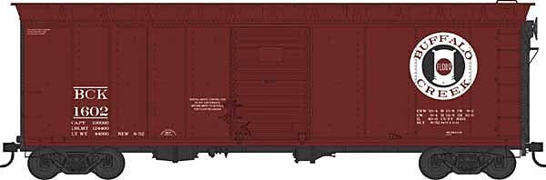 Bowser - 40' Single-Door Boxcar - Ready to Run - Buffalo Creek #1602 ...