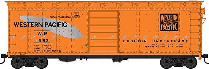 Bowser - 40' Single-Door Steel Boxcar - Ready to Run - Western Pacific ...