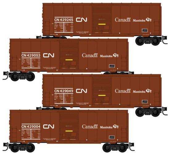 MicroTrain - 40' Single Door Boxcar 4-PackFoam Nest - No Roofwalk ...