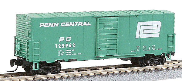 MicroTrain - 40' Standard Single Door Boxcar, Assembled - Penn Central ...