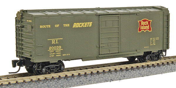 MicroTrain - 40' Steel Boxcar - Rock Island #20039 "Route of the ...