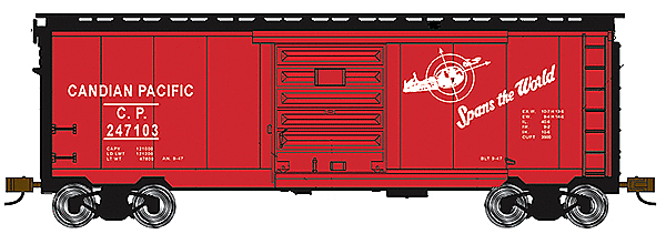 Model Pwr - 40' Steel Boxcar - Canadian Pacific w/"Spans the World ...