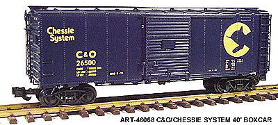 AristoCraf - 40' Steel Boxcar - Chessie w/Cat Herald - 614-46071