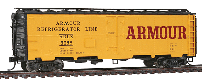 Walthers - 40' Steel Meat Reefer - Ready To Run - Armour ARLX #8035 ...