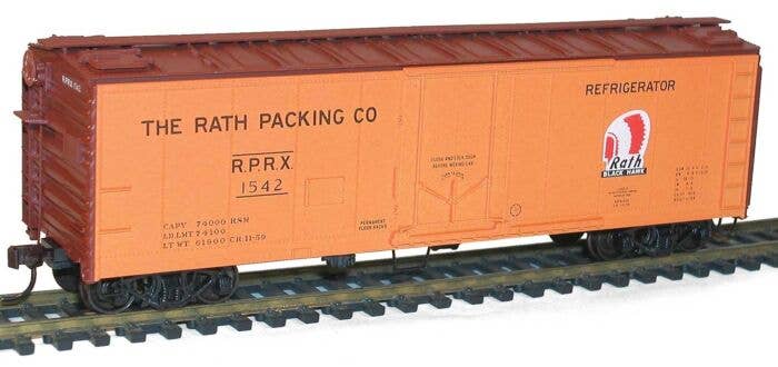 Accurail - 40' Steel Reefer with Plug Doors - Kit - Rath Packing #1542 ...