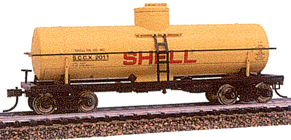 Model Pwr - 40' Steel Tank Car - Shell Oil Co. - Shell Emblem - 490-2192
