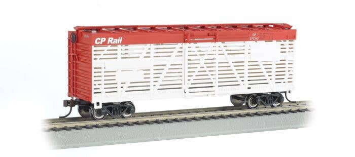 Bachmann - 40' Stock Car - Ready to Run - Silver Series(R) - Canadian Pacific (white, red) - 160 ...