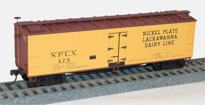 Accurail - 40' Wood Reefer - Kit - Nickel Plate - Lackawanna Diary Line ...