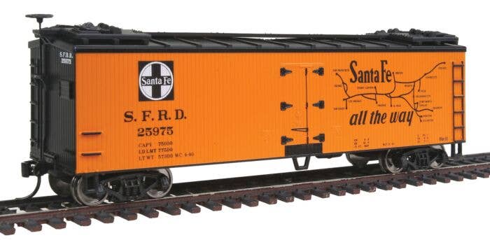 Walthers - 40' Wood Reefer with Wood Ends & Roof - Santa Fe #25975 ...