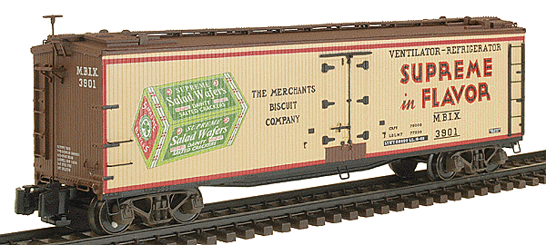 S Helper - 40' Wooden Billboard Reefer Car - MBIX - Merchant's Biscuit ...