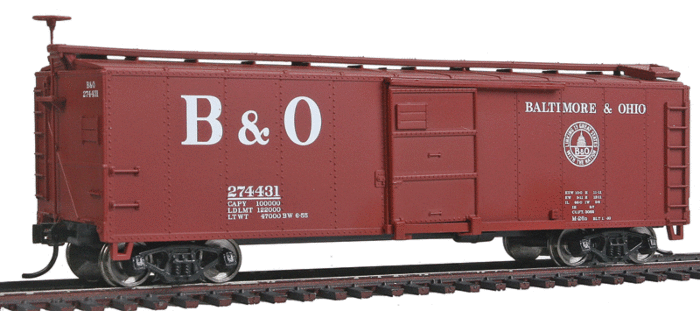 Walthers - 40' X-29 Boxcar - Ready to Run - Baltimore & Ohio #274431 ...
