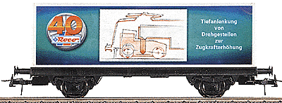 Roco - 40th Anniversary Flatcar w/Container - Innovation Train "Bogey ...